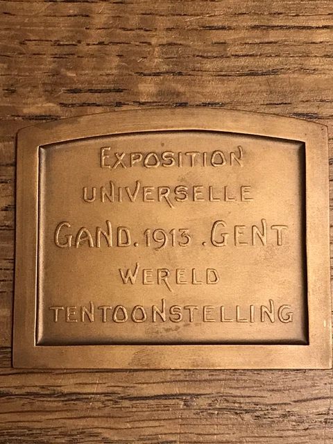 MÉDAILLE BRONZE EXPOSITION UNIVERSELLE GAND 1913 par P.THEUNIS Harpiste BELGIQUE EUR 55,00 ...