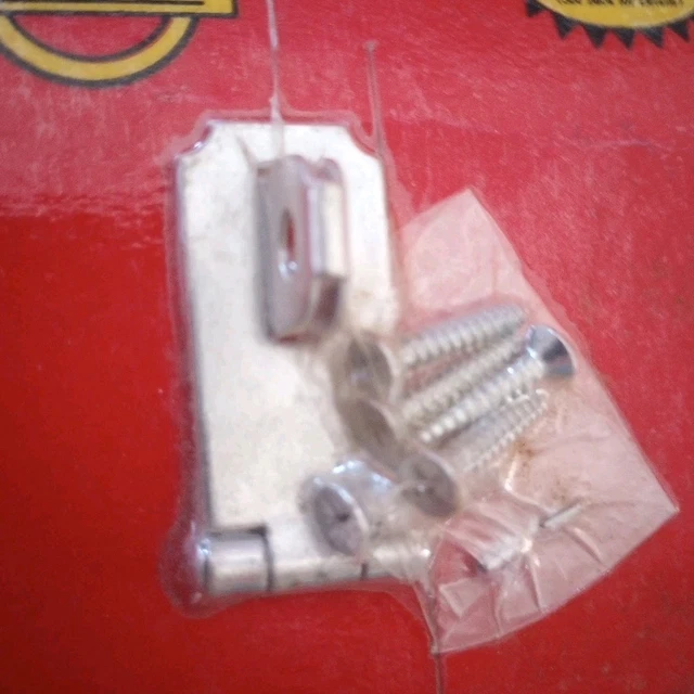 NOS SET OF 2 Guard Security 1-1/2" Hasp w Screws 24615 Silver Rust ...