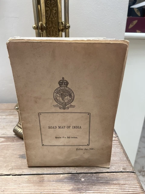 1942 ANTIQUE ROAD MAP OF INDIA £47.74 - PicClick UK