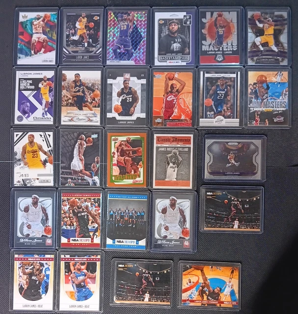 LEBRON JAMES, NBA panini Prizm, Hoops basketball Bulk lot. #26 cards in ...