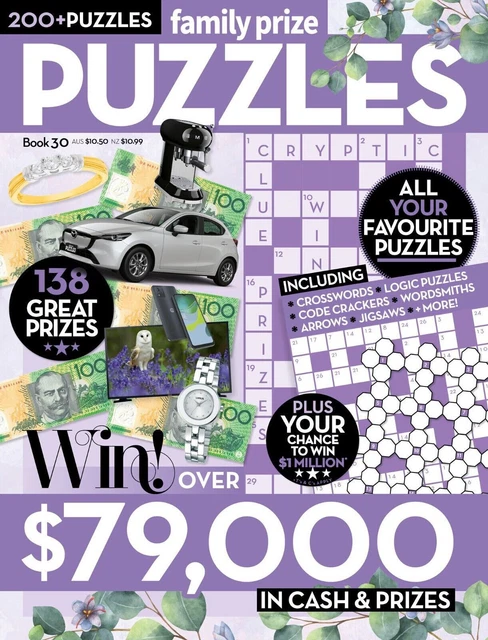FAMILY PRIZE PUZZLES Book 30 - 200+ Puzzles 138 Great Prizes Crosswords ...