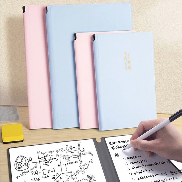 WRITING BOARD WHITEBOARD Notebook With Whiteboard Pen Erasing Cloth ...