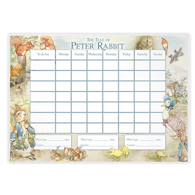 BEHAVIOUR REWARD CHART PETER RABBIT MAGNETIC AVAILABLE Free Pen Stars ...