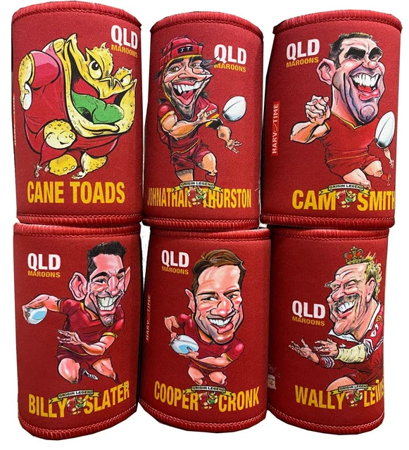 QLD SOO PLAYER Caricature coolers by Paul Harvey $45.00 - PicClick AU