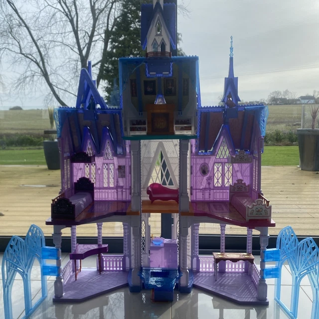 FROZEN DOLLS HOUSE Castle Lights Up Elsa Princess Palace Disney ...