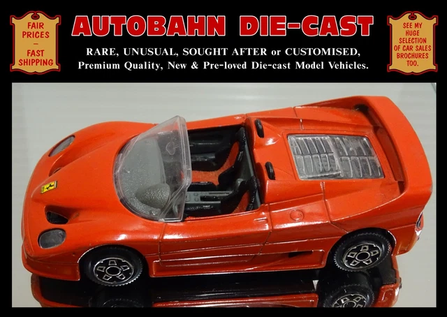 FERRARI F50 SPYDER, A 1990's 1/43 SCALE BURAGO DIECAST COLLECTORS MODEL ...