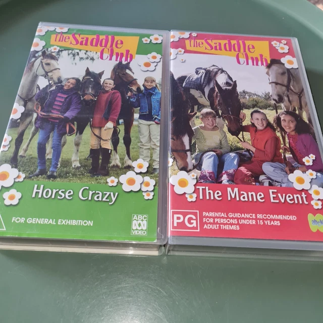 THE SADDLE CLUB VHS Tapes Bundle x2 Horse Crazy The Mane Event ABC Video 🐴 $30.00 - PicClick AU