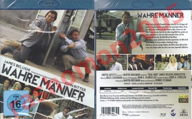 BLU-RAY REAL MEN 1987 James Jim Belushi John Ritter Barbara Barrie ...