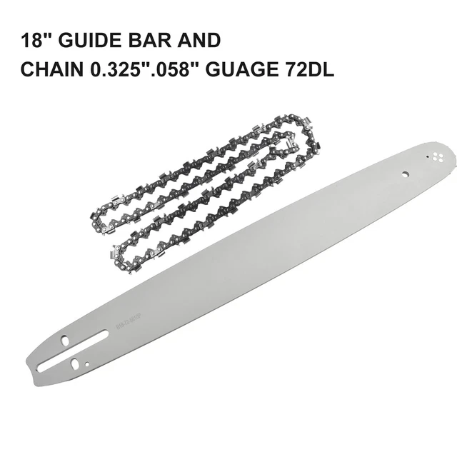 GUIDE BARRE CHAÎNE Set Tronçonneuse Acier Coupe Lame Scie Jauge 72DL 45 ...