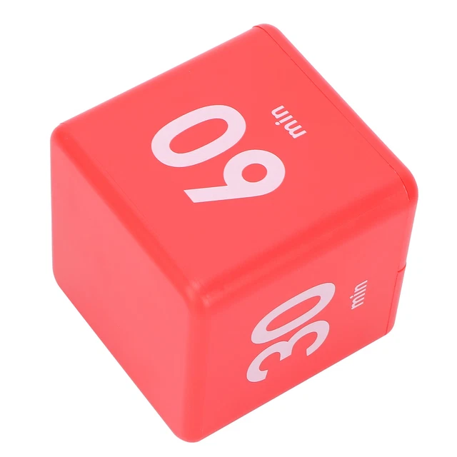 PLASTIC CUBE TIMER Gravity Sensor Flip Timer Workout Countdown Timer ...