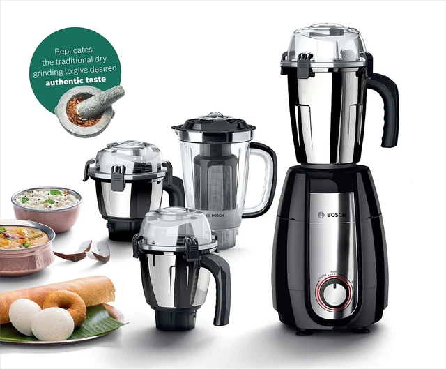 BOSCH TRUEMIXX PRO Mixer Grinder MGM8842MIN, 1000W 4 Jars Black $231.81 ...