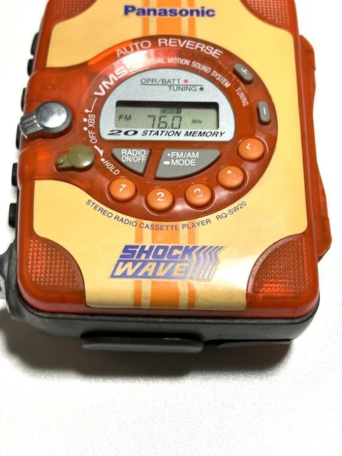 PANASONIC SHOCKWAVE STEREO Radio Cassette Player RQ-SW20 Operation ...