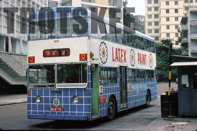 35MM SLIDE HONG KONG KMB Kowloon Motor Bus Daimler Fleetline BG8761 ...