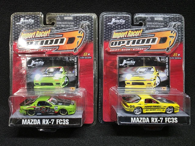 JADA TOYS IMPORT Racer! Option D Mazda RX-7 FC3S Lot - 1:64 Scale $60. ...