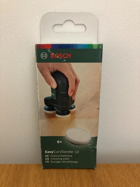 BOSCH EASY CURVE Sander 12V Polishing Pads 6 Piece for Wood, Painted ...