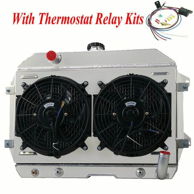 UPGRADED 4 ROW Radiator+Shroud+Fan+Relay Fit Nissan/Datsun 240Z 260Z ...