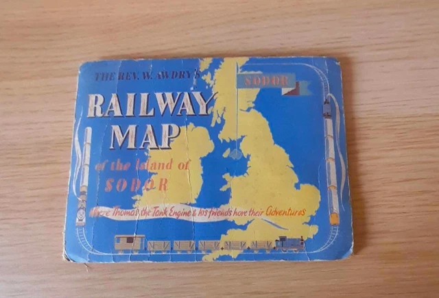 REV W AWDRY Railway Map - Island Of Sodor - Thomas The Tank Engine £75. ...