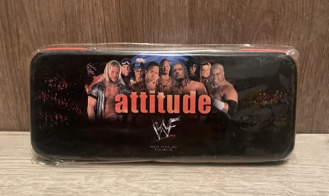 RARE WWF WWE 2000 Attitude Metal Pencil Case Sealed In Wrapper ...