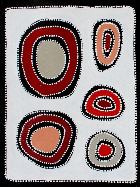 ABORIGINAL ART PAINTING by Sally Clark 33cm x 43cm EUR 32,80 - PicClick FR