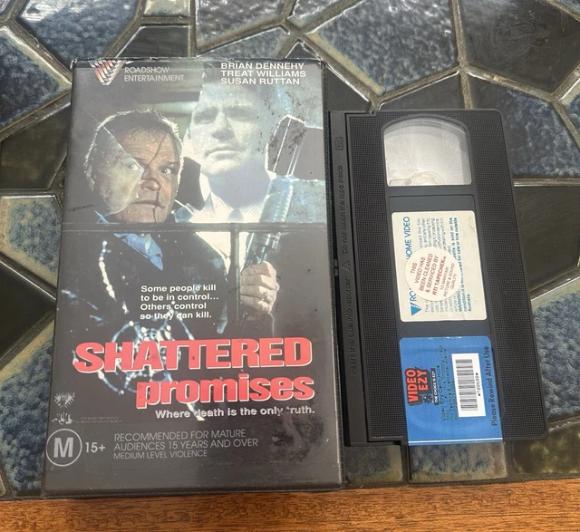 SHATTERED PROMISES VHS Ex Rental Video Tape Clam Shell Roadshow ...