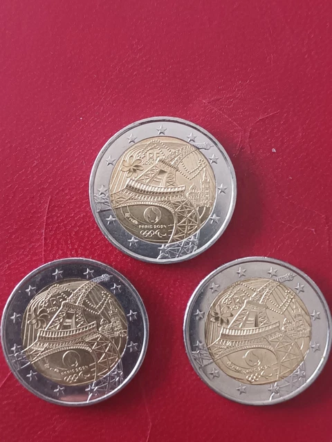 PIÈCE 2 EUROS jo 2024 JEUX OLYMPIQUES DE PARIS 2024 PIÈCE-COMMÉMORATIVE Rare EUR 500,00 ...