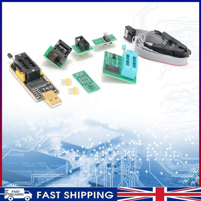 UK CH341 PROGRAMMER Complete Kit Online Programming for EEPROM BIOS ...