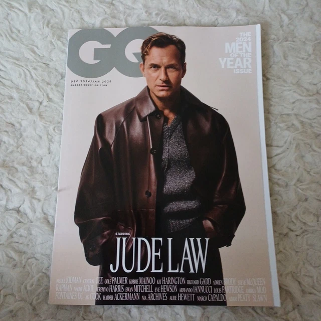 BRITISH GQ MAGAZINE UK December 2024 Men Of The Year Jude Law Cover ...