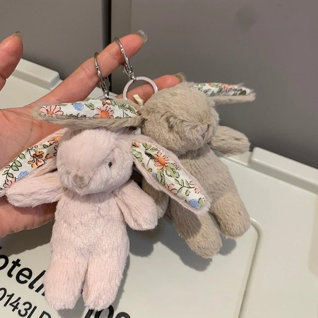 JELLYCAT RABBIT PLUSH Keychain Light Pink 10CM with protective dust bag ...