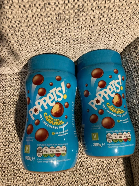 2 X POPPETS Salted Caramel Hot Chocolate Powder 300g Chocolate Drink £9 ...