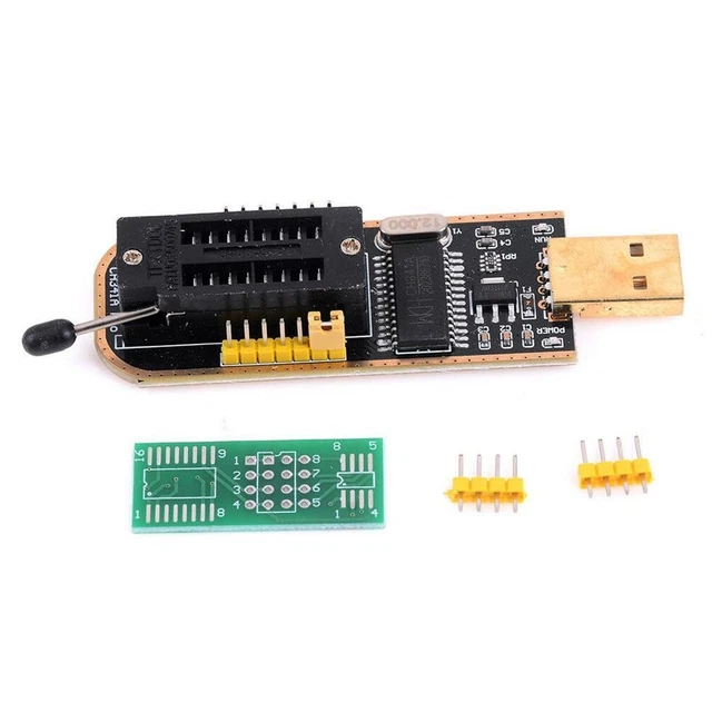 HIGH-QUALITY USB PROGRAMMER CH341A + SOIC8 clip + 1.8V Q2S1 SOIC8 ...