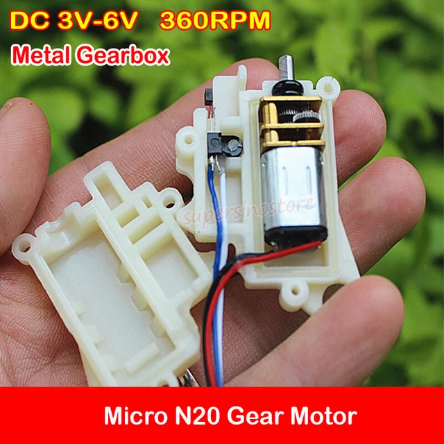 MICRO N20 GEAR Motor DC 3V 5V 6V 360RPM Slow Speed Reducer Motor DIY ...