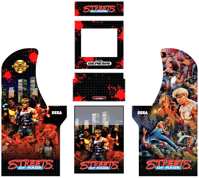 ARCADE 1UP CABINET graphics / artwork full cabinet - Streets of rage ...