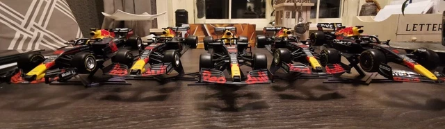 COLLECTION OF RED BULL Max Verstappen F1 cars RB14 RB15 RB16 RB16B RB18 ...