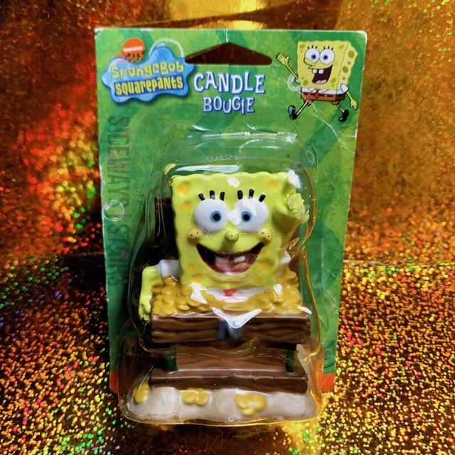 2002 SPONGEBOB SQUAREPANTS CANDLE treasure chest cake topper vintage ...