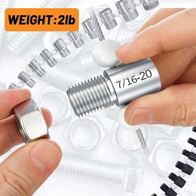 NUT AND BOLT Thread Checker Inch &Metric Set Nut Bolt Thread Detection ...
