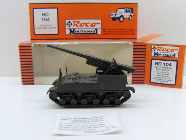ROCO MINITANKS H0 104 Selbstfahrlafette M40, 105mm, 1:87, NEU in OVP ...