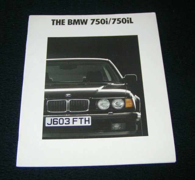 PROSPECTUS / BROCHURE BMW Série 7 - BMW 750I / 750IL E32 - Édition 1991 EUR 55,96 - PicClick FR