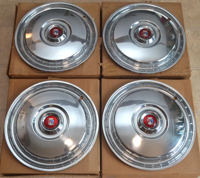 NOS 1955-1956 FORD Fairlane/Thunderbird Hubcaps, Set of 4, 15" Wheel ...