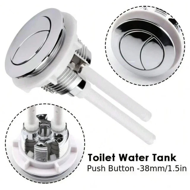 38MM REPLACEMENT DUAL Flush Push Button Toilet Cistern Water Saving ...