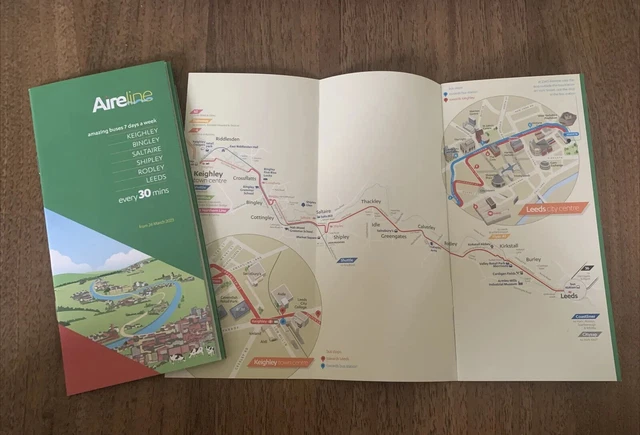 KEIGHLEY BUS (TRANSDEV) Aireline routes timetable March 2023 edition £1 ...