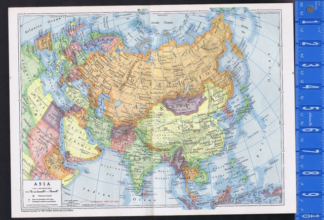 ASIA WITH VEGETATION, Population Density, Rainfall, Temperature - 1950s ...