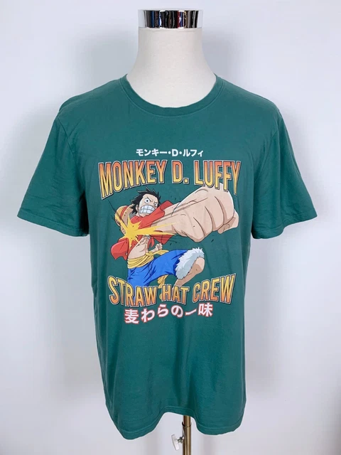 TOEI ANIMATION ONE Piece Monkey D. Luffy Mens Anime T-Shirt Shirt Tee ...