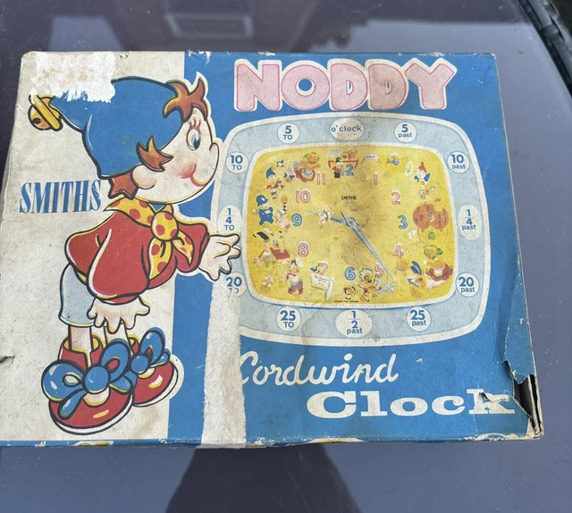 RARE VINTAGE SMITHS noddy cordwind clock In Original Box c. 1970 £35.00 ...