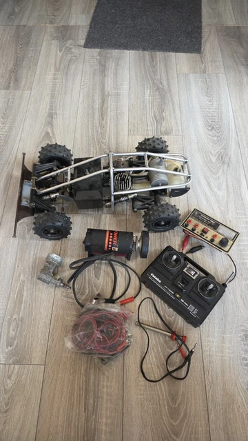 THUNDER TIGER SILVER Fox vintage nitro RC buggy 1980s 1/8 scale 4WD ...