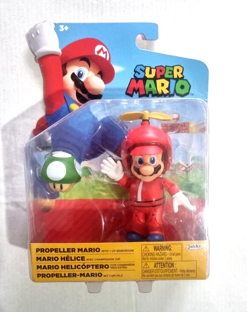 SUPER MARIO BROS Propeller Mario Figure 1-up Mushroom, packaging ...
