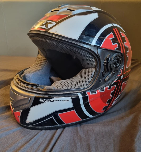 USED SECOND HAND Box Motorcycle Helmet By Box Helmets 360 Concepts Red ...