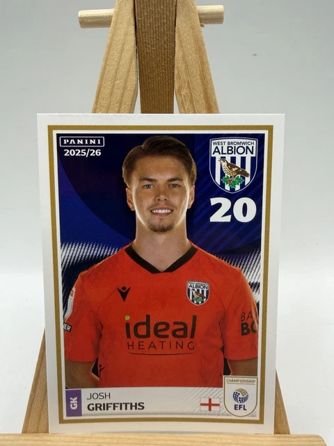 PANINI EFL 2025 - 26 STICKER Josh Griffiths West Bromwich Albion #439 £ ...