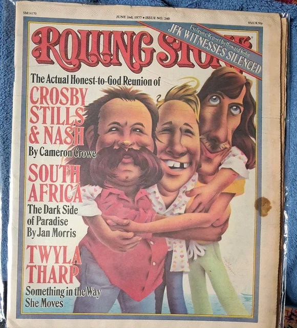 ROLLING STONE MAGAZINE June 2nd 1977 Issue 240 Crosby Stills Nash ...