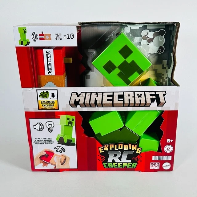 MATTEL - MINECRAFT Exploding Creeper RC Vehicle Remote Control 10" w ...