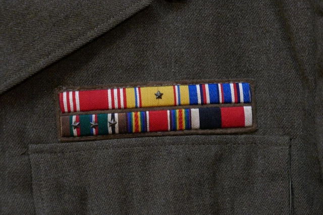 WWII US 7TH Army 40R Ike Jacket 6 Theater Ribbons T/Sgt. Pre-War ...